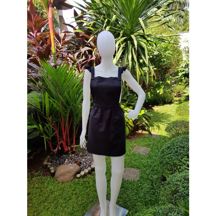 Jual Celemek - Apron Celemek Dewasa Model Renda Bahu Polos Hitam ...