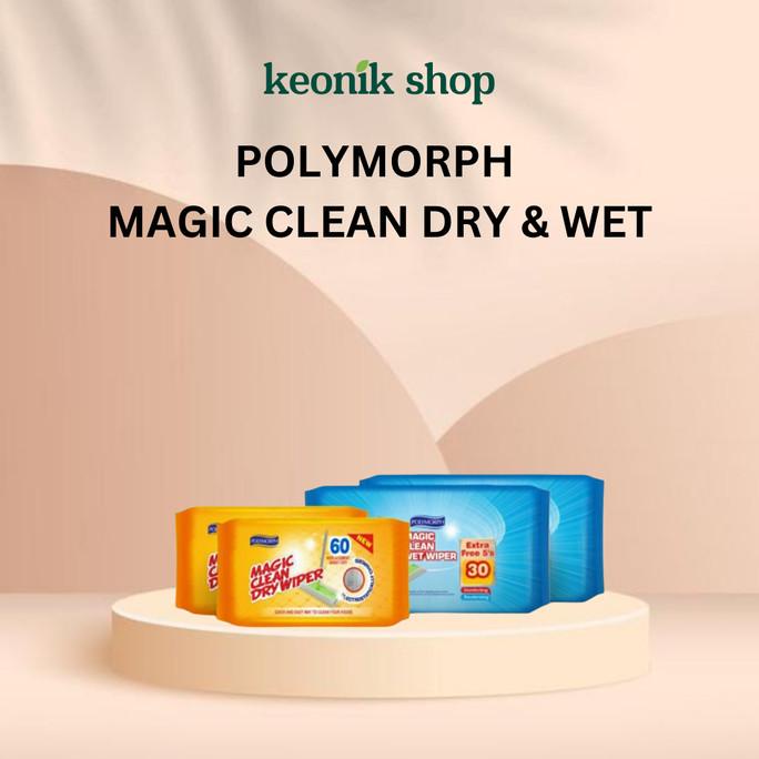 Jual Paket Promo Polymorph Magic Clean 2 Wet + 2 Dry (4 pack) | Shopee ...