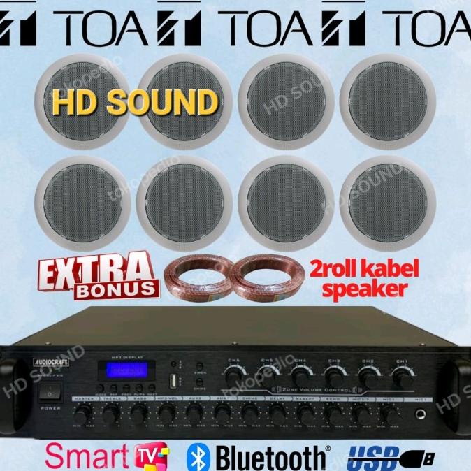 Jual PAKET SPEAKER CEILING INDOOR TOA + SELECTOR+ALARM EMERGENCY (TOA 8) | Shopee Indonesia