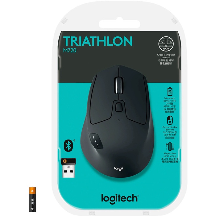 Jual Logitech Mouse M720 Triathlon Multi Device Bluetooth+Wireless ...
