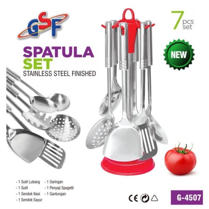 Jual Promo Gsf G-4507 Spatula Sutil Set 7 Pcs Alat Masak Dapur ...