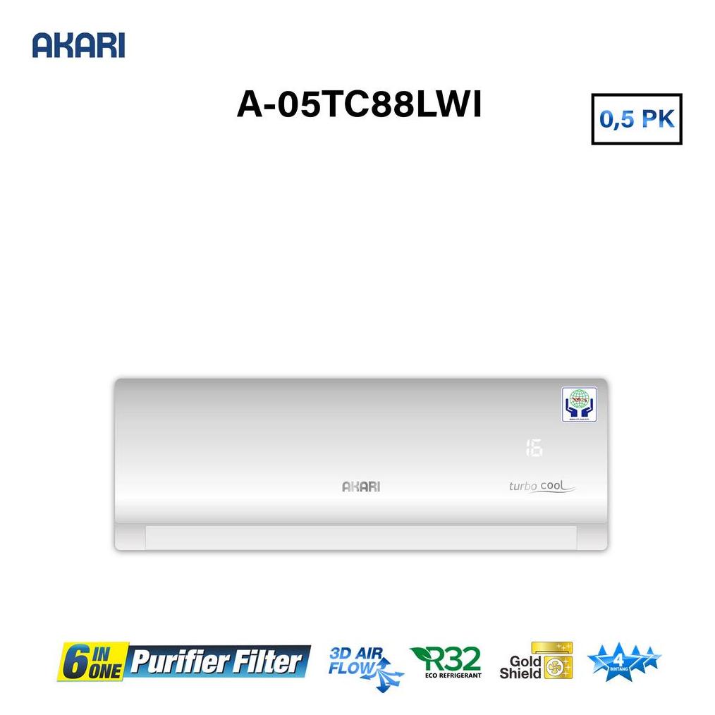 Jual AC Akari AC 1/2PK A-05TC88LWI ces | Shopee Indonesia