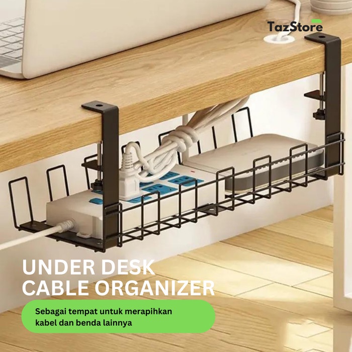Jual Under Desk Organizer Cable Management Rak Penyimpanan Kabel Bawah ...