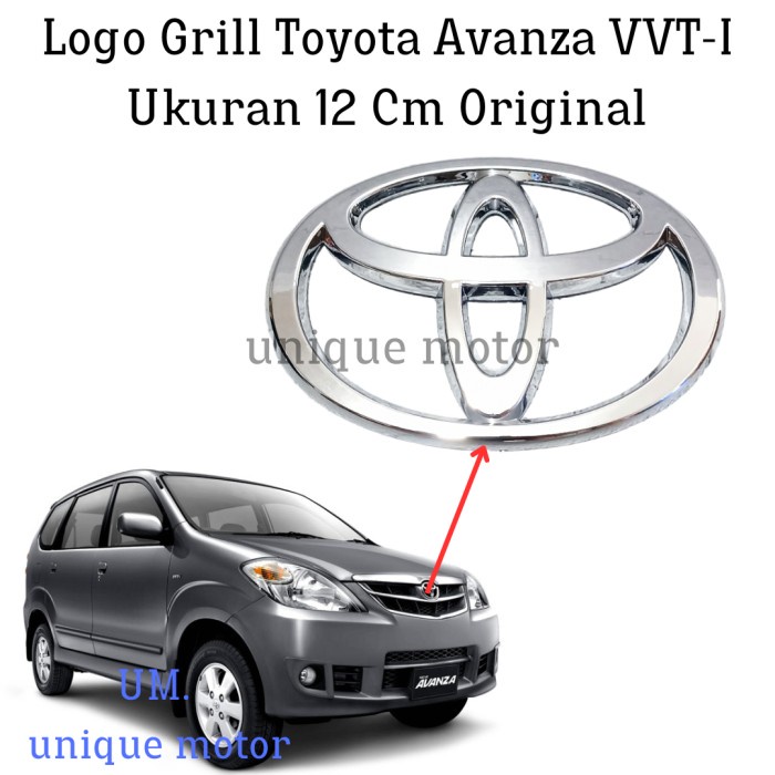 Jual Logo Grill Toyota Avanza VVT-I Ukuran 12 Cm Original star | Shopee ...