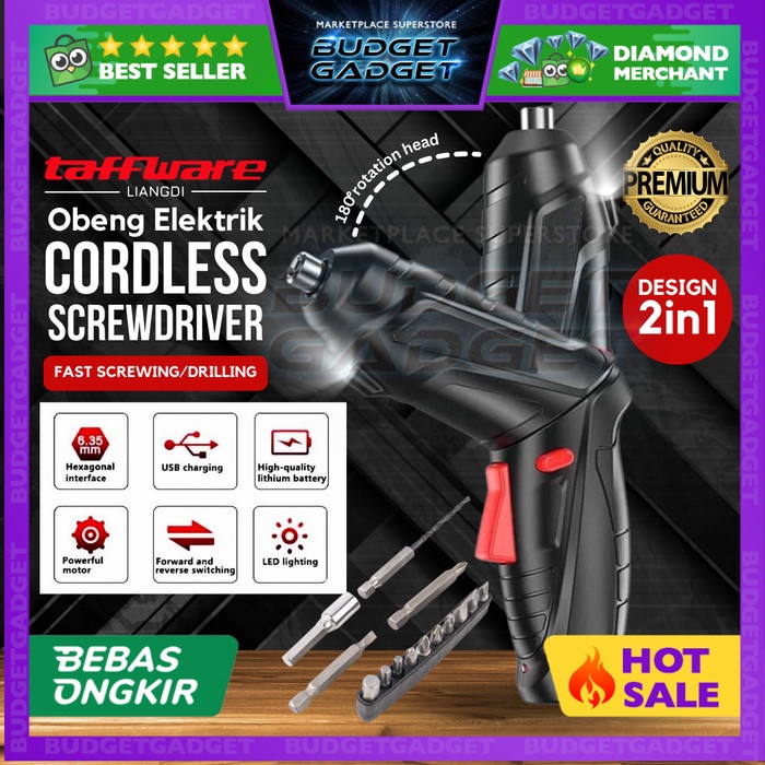 Jual Liangdi Obeng Listrik Elektrik Cordless Screwdriver 15 in 1 - Q029 ...