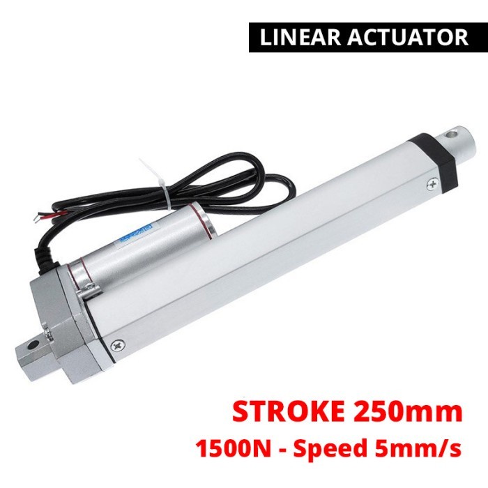 Jual ACTUATOR ELECTRIC LINEAR MOTOR CONTROLLER 250MM STROKE 1500N 12V ...