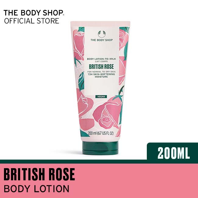 Jual The Body Shop British Rose Body Lotion 200ml | Shopee Indonesia
