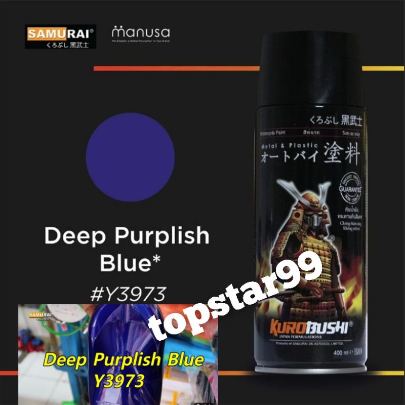 Jual Samurai Paint Pilok Cat Semprot Biru Tua Deep Purplish Blue Y3973 Spray Paint Kurobushi ...