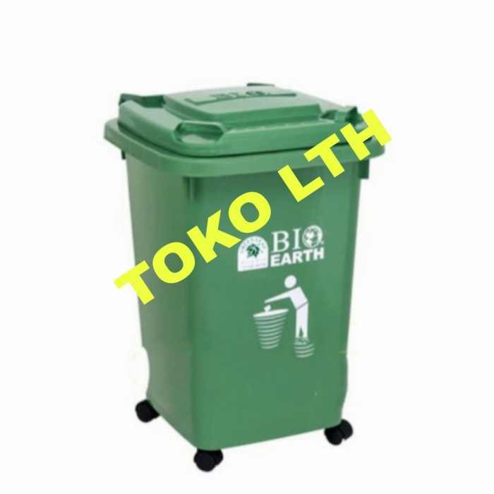 Jual TEMPAT SAMPAH RODA BIO 58 LITER 2134 GREEN LEAF TONG KOTAK DUSTBIN | Shopee Indonesia