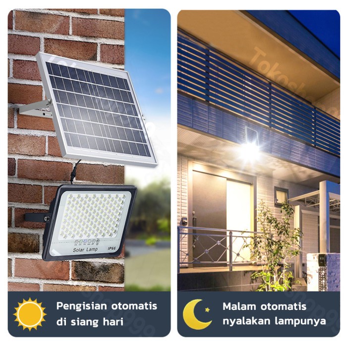 Jual Lampu Sorot LED 300W Tenaga Surya / Solar Panel Lampu Outdoor ...
