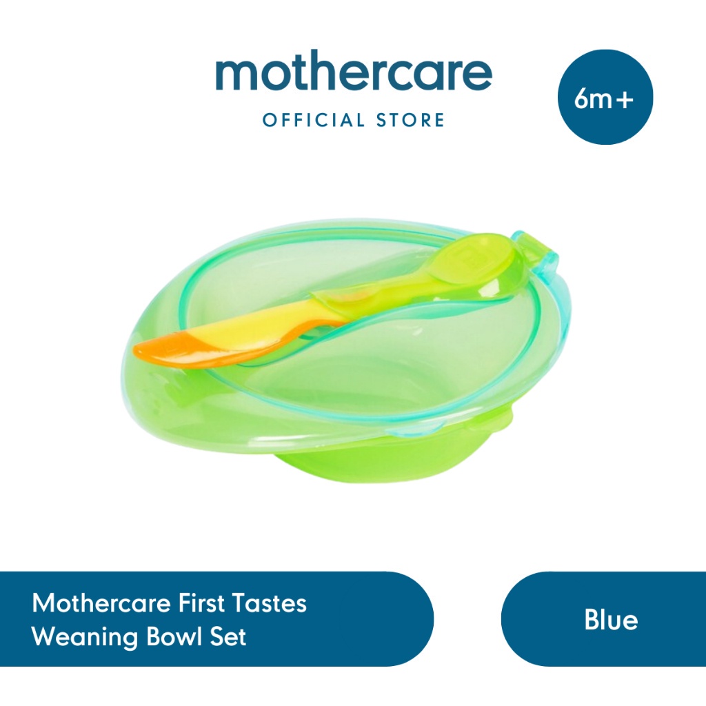 Jual Mothercare First Tastes Weaning Bowl Set - Blue | Shopee Indonesia