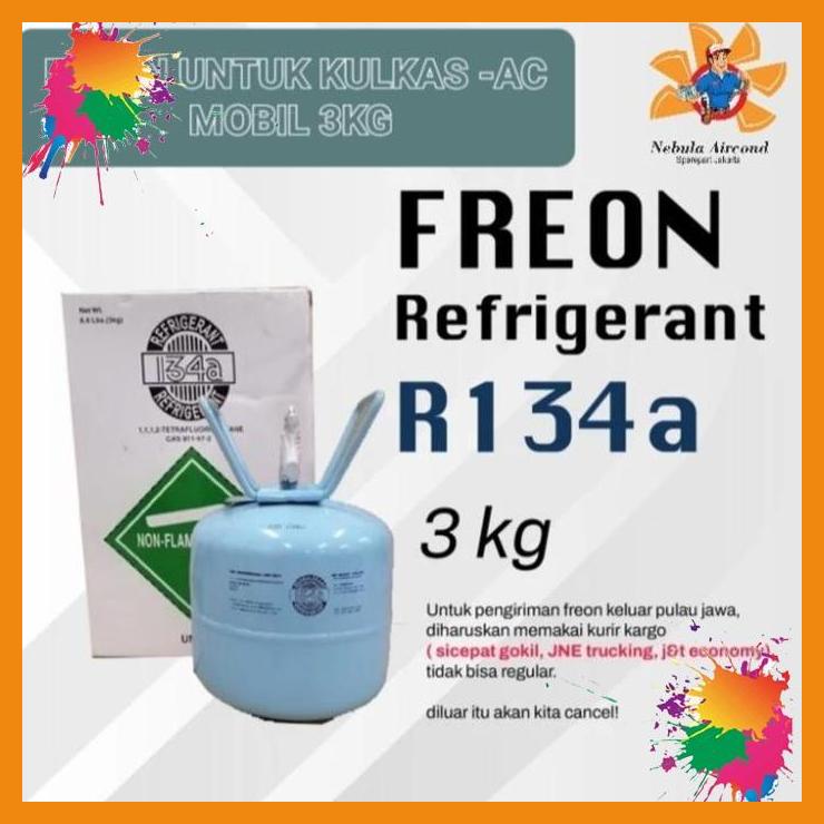 Jual freon r134a 3kg kulkas - ac mobil [neb] | Shopee Indonesia
