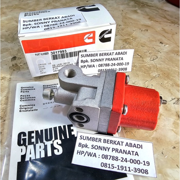 Jual CUMMINS 3017993 3054609 3096857 SOLENOID 24V VALVE - KTA19 KTA38 ...