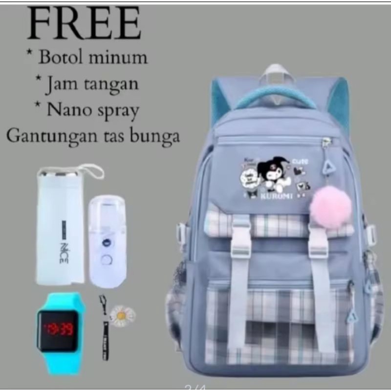 Jual TAS RANSEL ANAK SEKOLAH KARAKTER KUROMI SD SMP SMA MURAH BANYAK BONUS | Shopee Indonesia