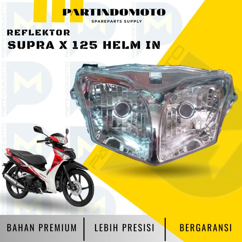 Jual Headlamp Reflektor Lampu Depan Supra X 125 Helm In | Shopee Indonesia