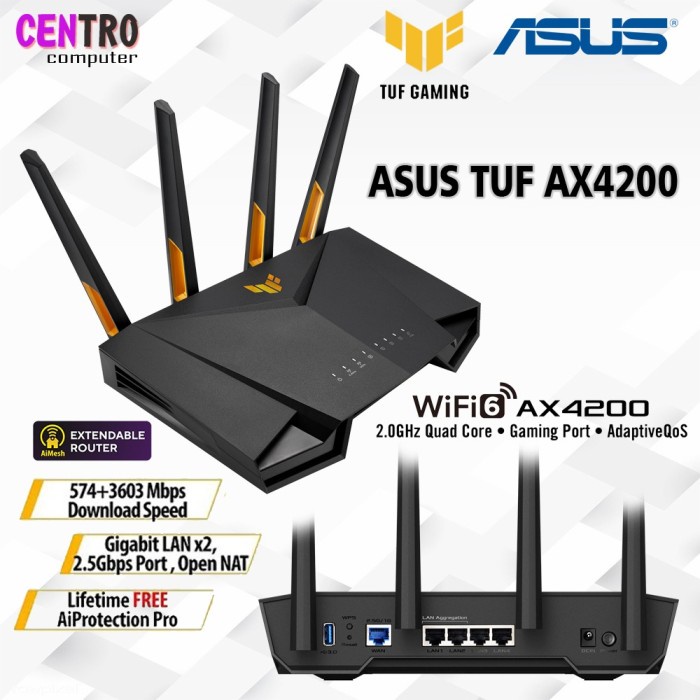 Jual ASUS TUF AX4200 Dual Band WiFi 6 Gaming Router with AiMesh ...