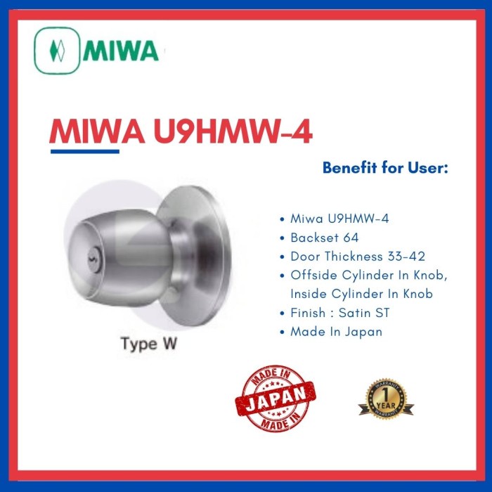 Jual Miwa U9 Hmw-4 St Miwa Lock U9 Hmw -4 | Shopee Indonesia