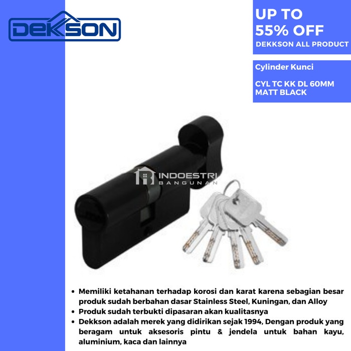 Jual Masih Ada!! Cylinder Knob Komputer Dekkson Cyl Tc Kk Dl 60Mm Matt Black | Shopee Indonesia