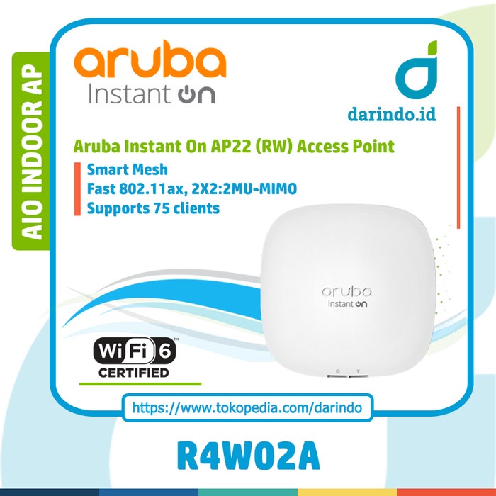 Jual Aruba Instant On AP22 Wifi 6 Indoor Access Point [R4W02A/R6M50A ...