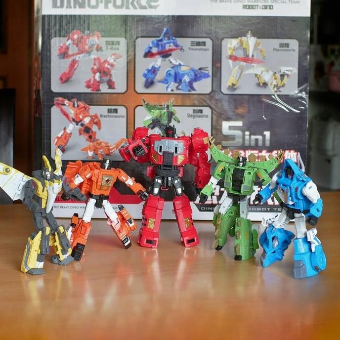 Jual fiw BMB H6002-7 Dino Force Transformers Vulcanicus POTP Robot Set ...