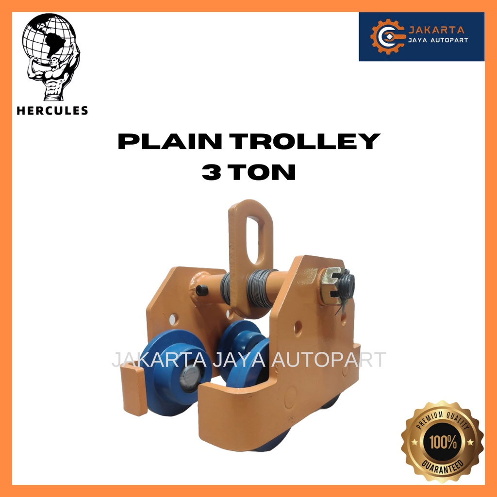 Jual Plain Trolley 3 Ton / Manual Troli 3T / Plain Trolly Hercules ...