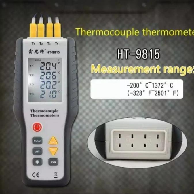 Jual Digital Thermometer Thermocouple Termokopel 4 Channel Type K HT ...