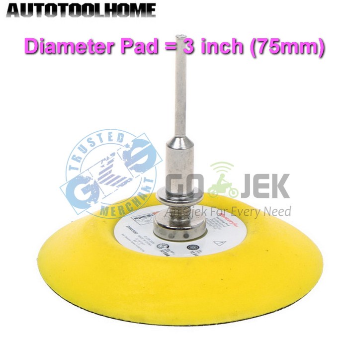 Jual Ath 3 Inch 75Mm Sander Disc Sanding Buffing Pad Velcro Amplas As ...