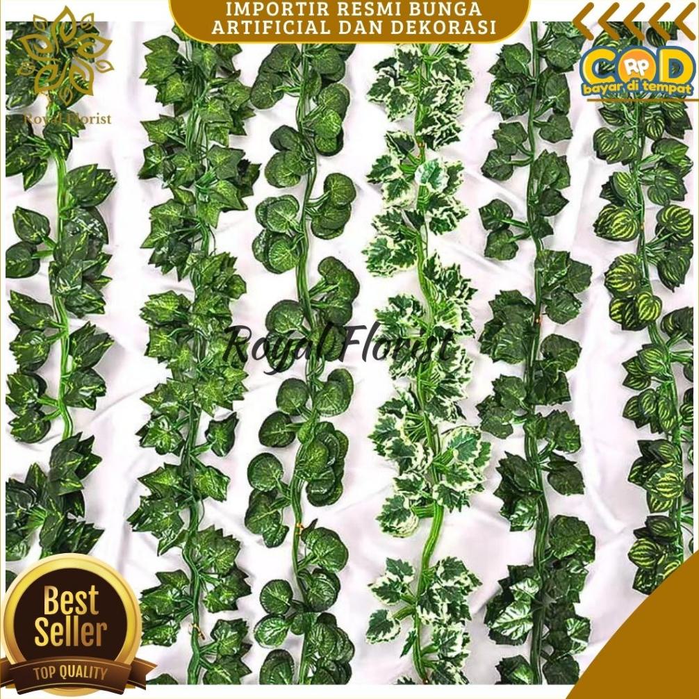 Jual New 12 PCS Daun Rambat Sulur 2,4 Meter/Daun Juntai Dekorasi/Daun ...