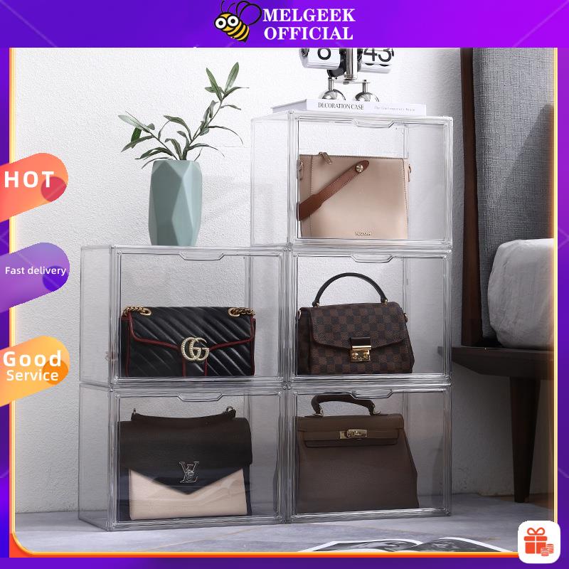 Jual 【24HShip】 Acrylic Transparent Display Box tas Kotak Penyimpanan ...