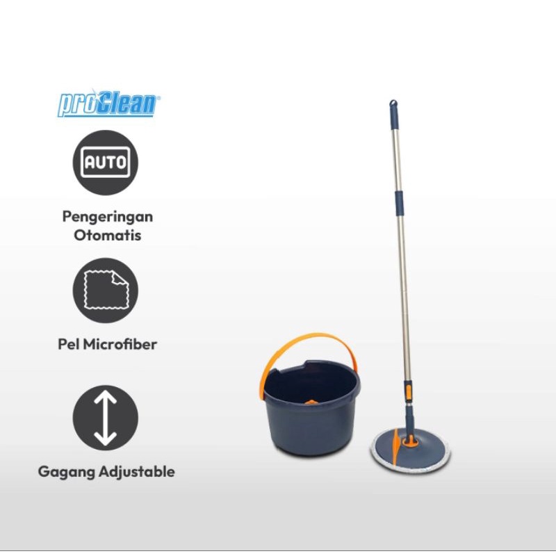 Jual Proclean Alat Pel Compact/Alat pel/ COMPACT SPIN MOP | Shopee ...