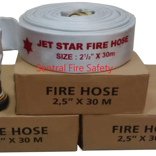 Jual Selang Pemadam Fire Hose Jet Star 13 Bar 2.5 Inch X 30 Mtr + Coupling Terlaris!!! | Shopee ...