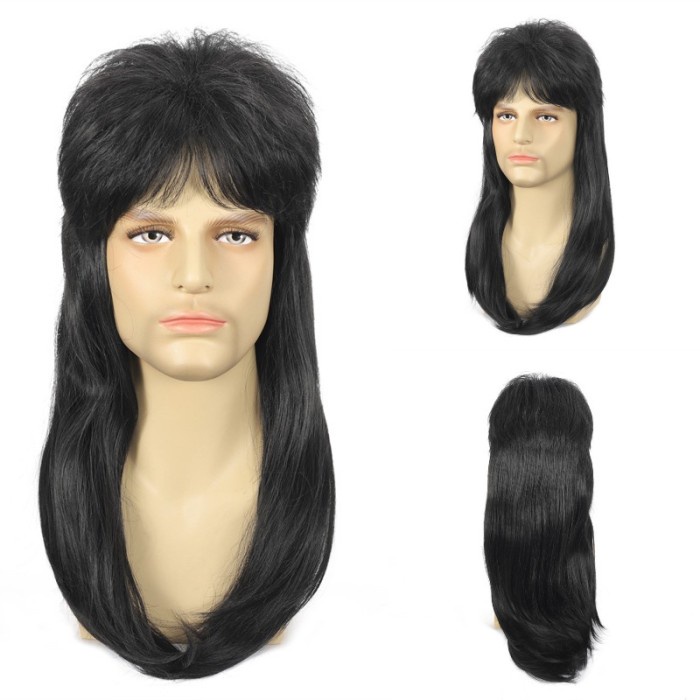 Jual Wig Rambut Palsu Pria Mullet Panjang Rocker 80An | Shopee Indonesia