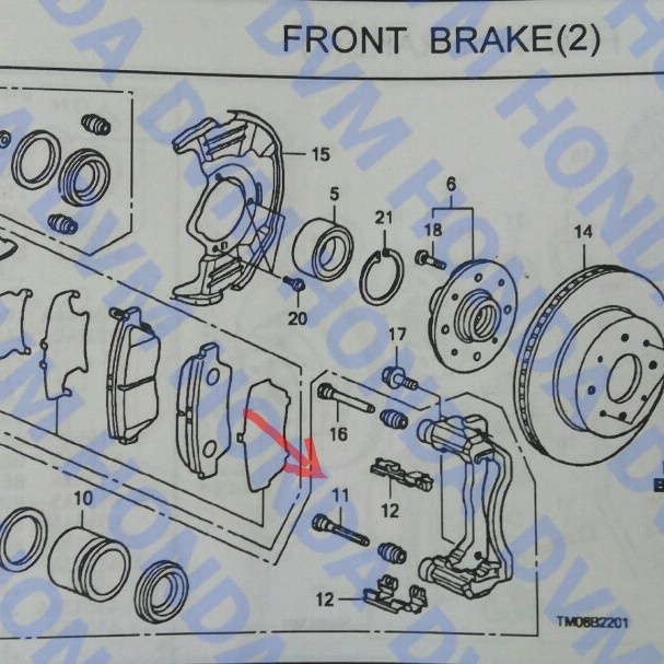 Jual Pin Caliper Rem Depan A Original City GM2/Jazz GE ( DVM DAVID ...