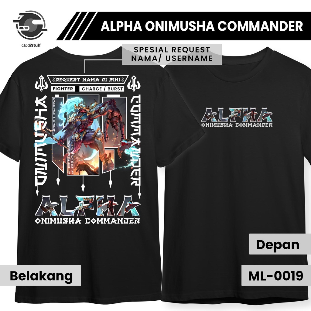 Jual Kaos ALPHA EPIC Skin ONIMUSHA COMMANDER Exclusive Mobile Legends ...