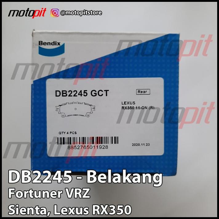 Jual GRATIS ONGKIR BENDIX DB2245 KAMPAS REM BELAKANG FORTUNER VRZ SIENTA LEXUS RX350 ...