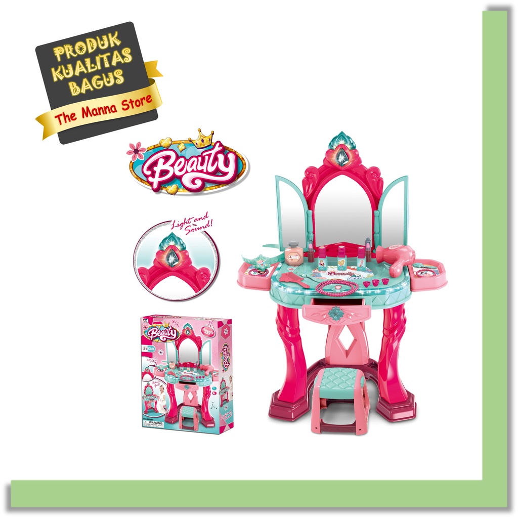 Jual Mainan Anak Pretend Toys Beauty Make Up Playset with sound and ...