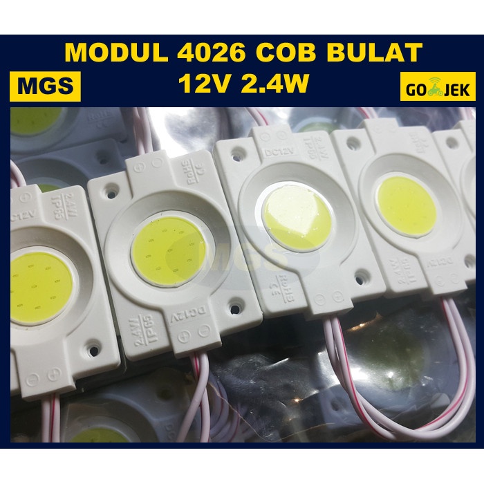 Jual Led Modul Cob Bulat 4026 12V 2.4W - Putih Star | Shopee Indonesia