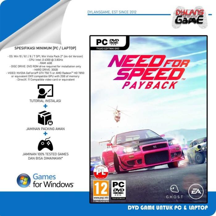 Jual NEED FOR SPEED PAYBACK PC GAME DVD GAME LAPTOP GAME PC TERBARU ...