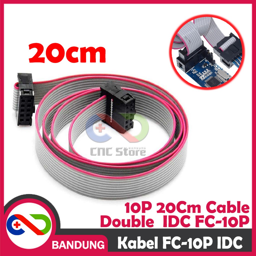 Jual KABEL FC-10P JTAG IDC ISP DOUBLE HEAD FEMALE TO FEMALE 20CM ABU ...