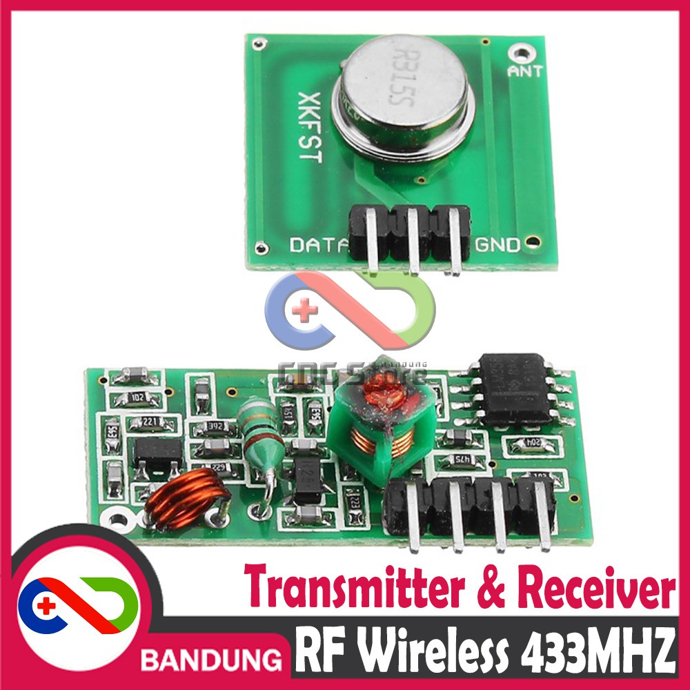 Jual 433MHZ RF WIRELESS TRANSMITTER & RECEIVER PAIR MODULE | Shopee ...
