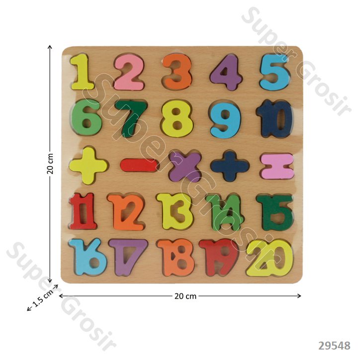 Jual Puzzle Kayu Angka Puzzle huruf Kayu 3D Huruf Angka ABC Geometri ...
