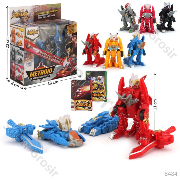 Jual Mainan Anak Mainan Robot Deform Mirip Karakter Monkart + Acc Storm ...