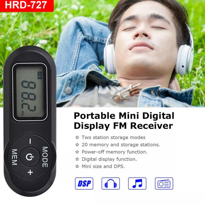 Jual HRD-727 Portable FM Radio Receiver LCD Display DSP Pemutar Radio ...