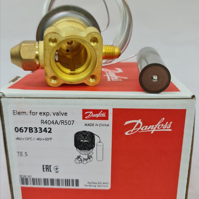 Jual Danfoss Element Expansion Valve Tes5/Te5 For R404A/R507 (067B3342 ...