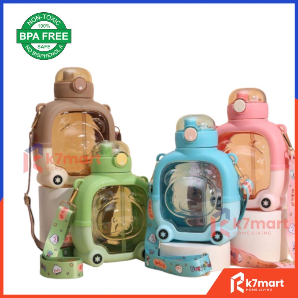 Jual K7MART HU19 BOTOL MINUM ANAK KARAKTER EMOJI 1000ML FREE STIKER 2D ...