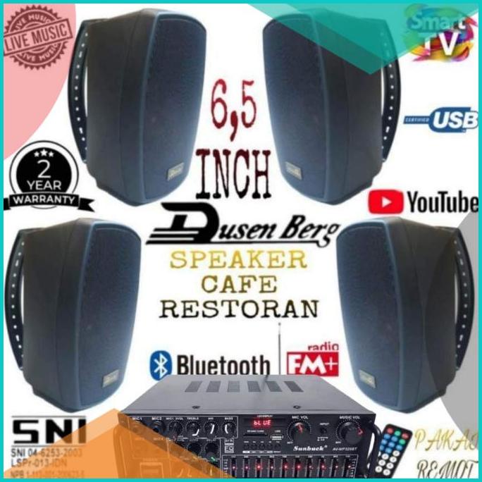 Jual paket sound system cafe restoran outdor indoor speaker 6.5inch ...