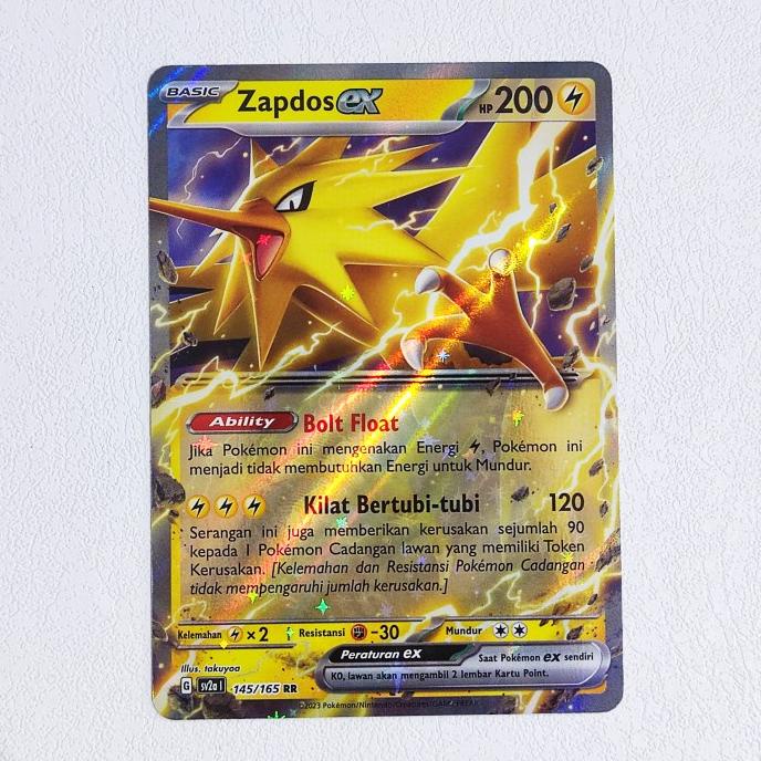 Jual Zapdos ex RR 145/165 SV2a - Kartu Pokemon Indonesia | Shopee Indonesia