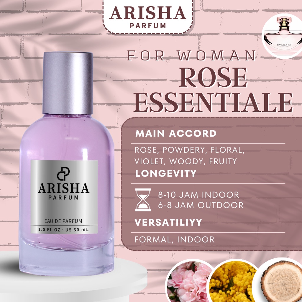 Jual Arisha Parfum Inspirasi BVL Rose Essentielle Woman Perfume Wanita ...