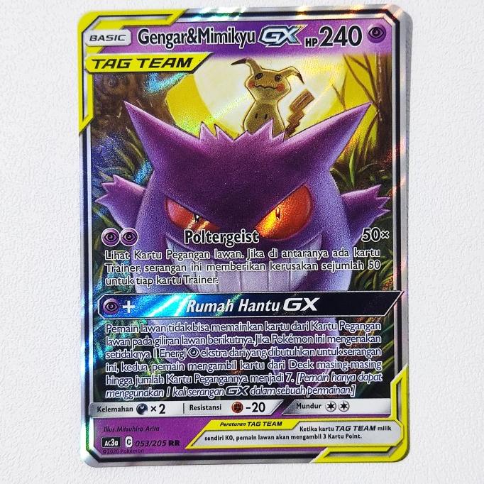 Jual Gengar & Mimikyu GX Tag Team 053/205 AC3a - Kartu Pokemon Indonesia | Shopee Indonesia