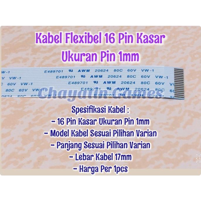 Jual Kabel Flexibel 16 Pin Kasar Pilihan Sesuai Varian Ukuran Pin 1Mm ...